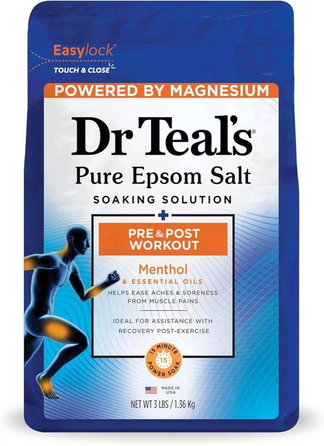 LUXURIOUS 3 LB Epsom Salt Solution with Essential Oils for Post Workout ...