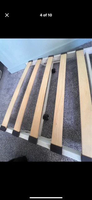 TRUNDLE BED SINGLE Frame, Metal, White With Wheels £26.70 - PicClick UK