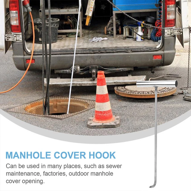 SET OF 4 Shape Hook Manhole Cover Lifting Storm Drain Lifter up £54.99 ...
