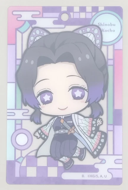 SHINOBU KOCHO DEMON Slayer Card Mascot Kimetsu no Yaiba Bandai Japanese ...