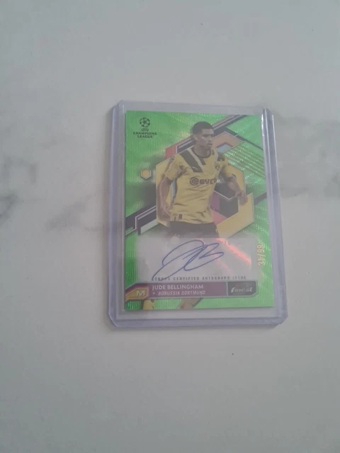 2022-23 TOPPS FINEST UEFA Jude Bellingham Neon Green Wave Refractor ...