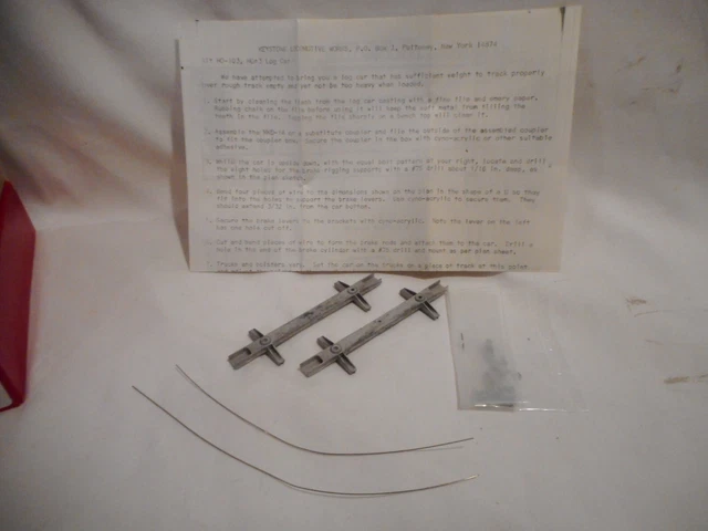 KEYSTONE LOCOMOTIVE WORKS HOn3 Scale Log Car 2- Car Unassembled ...