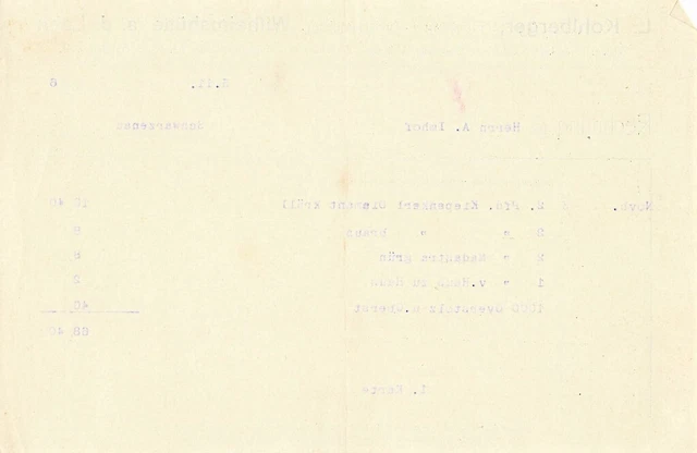 OLD INVOICE RECEIPT 1926 Kohlberger tobacco tobacco cigarettes ...