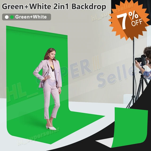3M DOUBLE-SIDED PHOTO Background Green Screen Stage Studio Backdrop ...