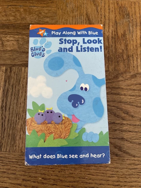 BLUE'S CLUES - Stop, Look and Listen! VHS 2000 Nick Jr Nickelodeon ...