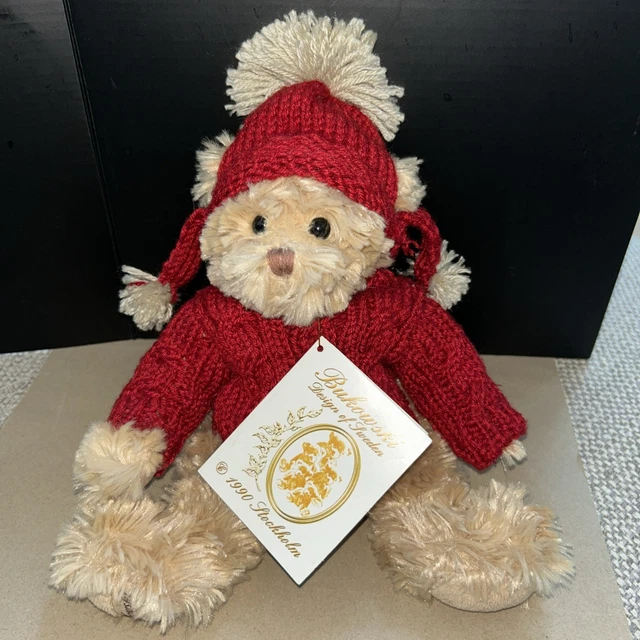 BARBARA BUKOWSKI OF Sweden 1990 Bear - Red Jumper & Hat 10” £26.70 ...
