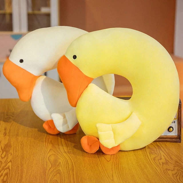JAPANESE ANIME DUCK Plush Dolls Big Goose U Shaped Neck Pillow Cute ...