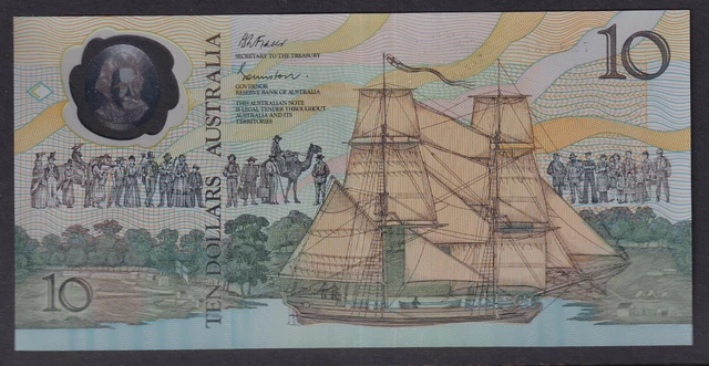 AUSTRALIAN BANKNOTE: 1988 $10 Commemorative Note Prefix: Ab 16 728 437 ...