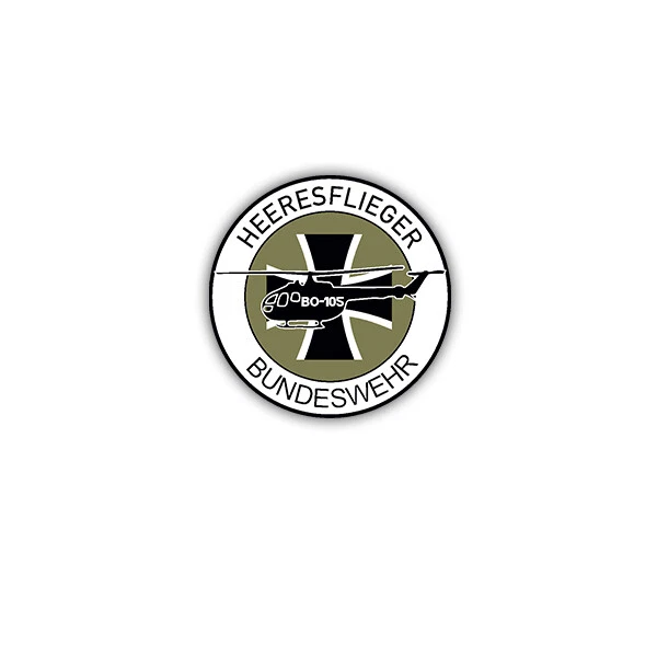 HEERESFLIEGER BUNDESWEHR BO105 Heer BW Bückeburg Fritzlar Patch 7x7cm# ...