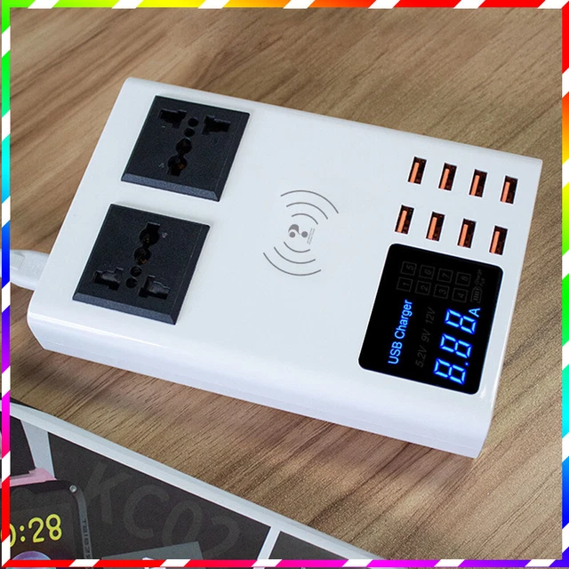 CARGADOR CONCENTRADOR PORTÁTIL LCD carga inalámbrica universal ...