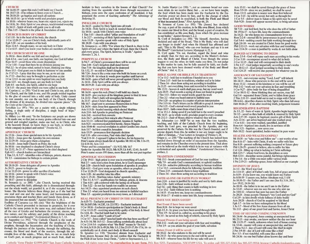 CATHOLIC VERSE FINDER Sheet (Bible Cheat Sheet) £6.00 - PicClick UK