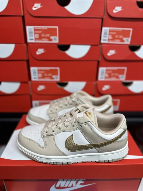 NIKE DUNK LOW Phantom Metallic Gold (W) -(Sizes 5W-10W) - Ships FAST ...