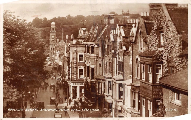 POSTCARD KENT CHATHAM Railway Street Showing Town Hall RP £4.83 ...