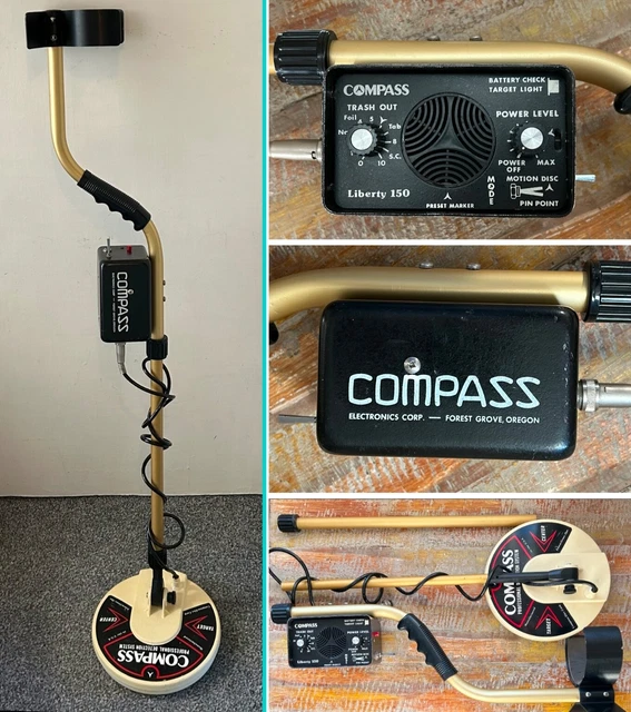 COMPASS LIBERTY 150 Professional Metal Detector Vintage Detecting ...