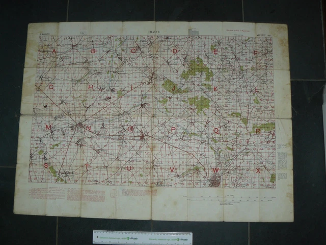 WW1 BRITISH ARMY Map France B Series Sergeant S F Major 1st London ...
