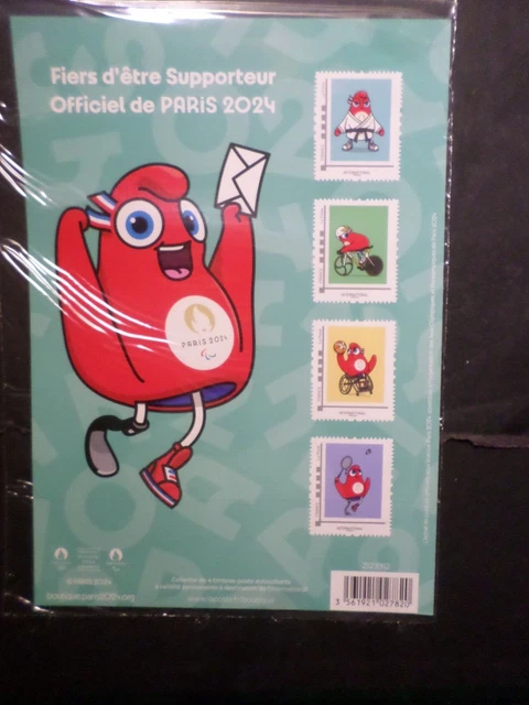 PARIS 2024 FRANCE COLLECTOR 4 timbres JEUX OLYMPIQUES SPORTS neuf** MNH ...