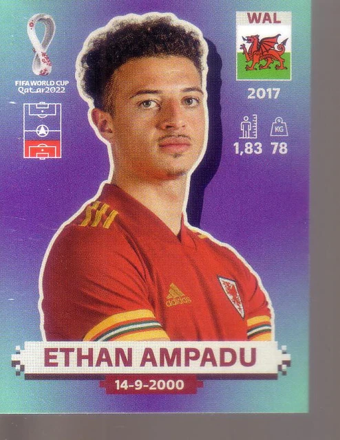 STICKER PANINI FIFA World Cup Qatar 2022 Ethan Ampadu Wales # Wal5 EUR 1,00 - PicClick FR