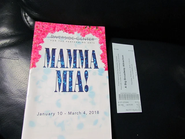 MAMMA MIA PROGRAM and Ticket £19.65 - PicClick UK