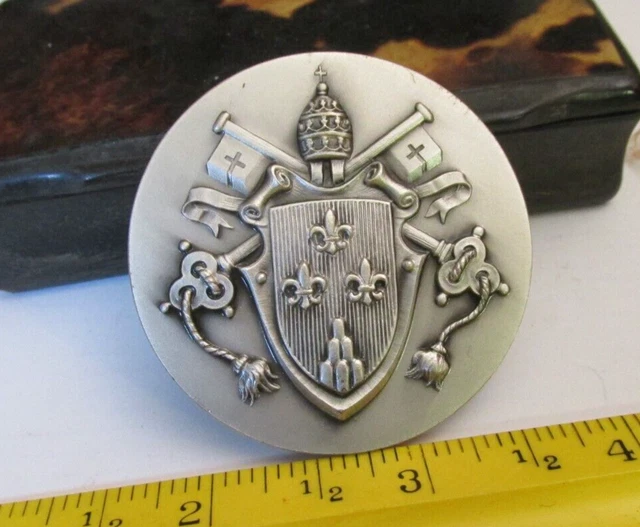 2&, 50MM, POPE PAUL PAULUS VI PONT. MAXIMUS MEDAL COIN ITALY VATICAN ...