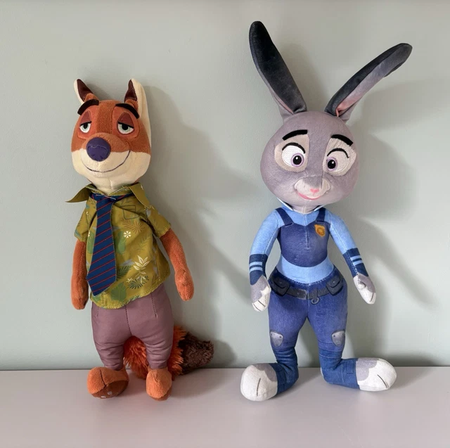 DISNEY ZOOTROPOLIS SOFT Plush Toys Nick Wilde and Judy Hopps Stuffed ...