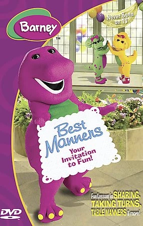 BARNEY - BARNEYS Best Manners (VHS, 1993) = Sing Along Ages 1-8 - From ...