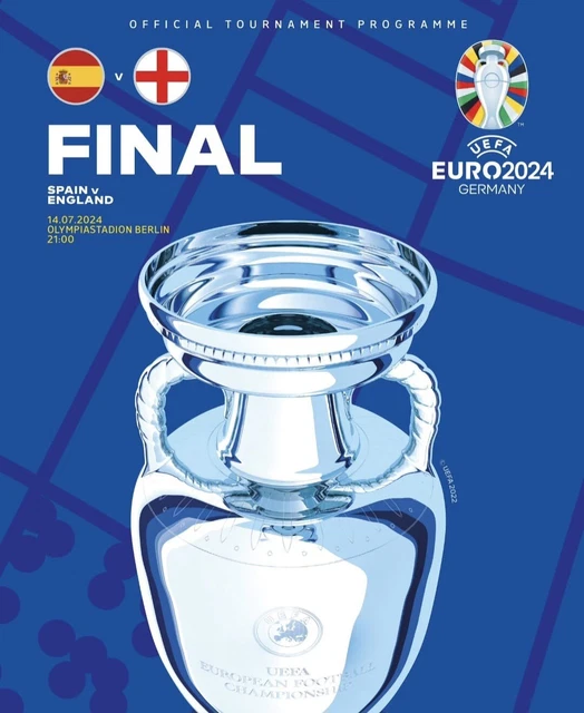 UEFA EURO 2024 Official FINAL Match Programme Spain vs England Sold Out ...