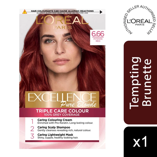 Loreal Paris Excellence Creme Permanent Hair Dye 6 66 Intense Red Eur