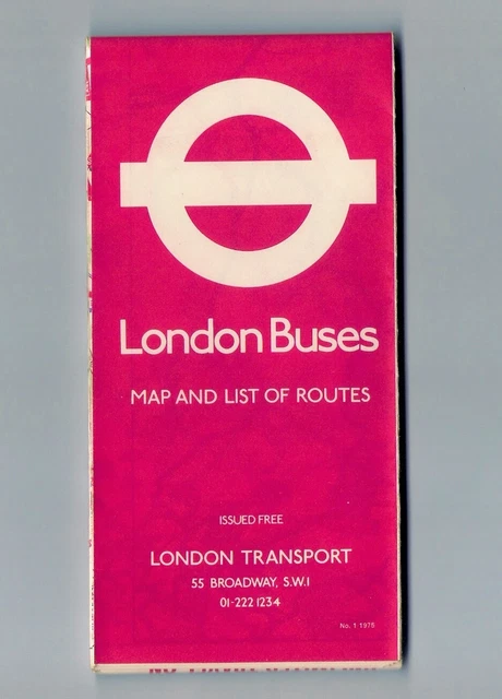 LONDON TRANSPORT BUSES - Map and List of Routes - 675/2490M 500000 - No ...