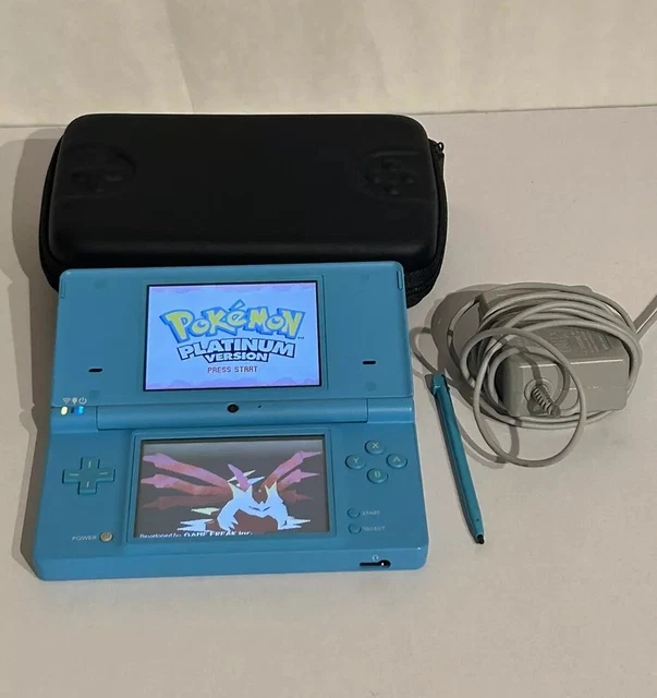 NINTENDO DSI LIGHT Blue Handheld Console + 11 Games Pokemon Plat Mario ...