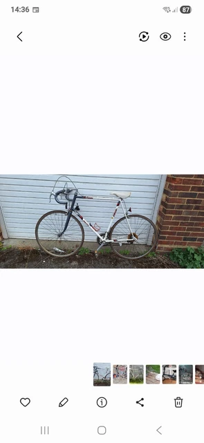 RALEIGH ECLIPSE ROAD Bike Steel Drop Bar Derailleur White/bluegrey £104 ...