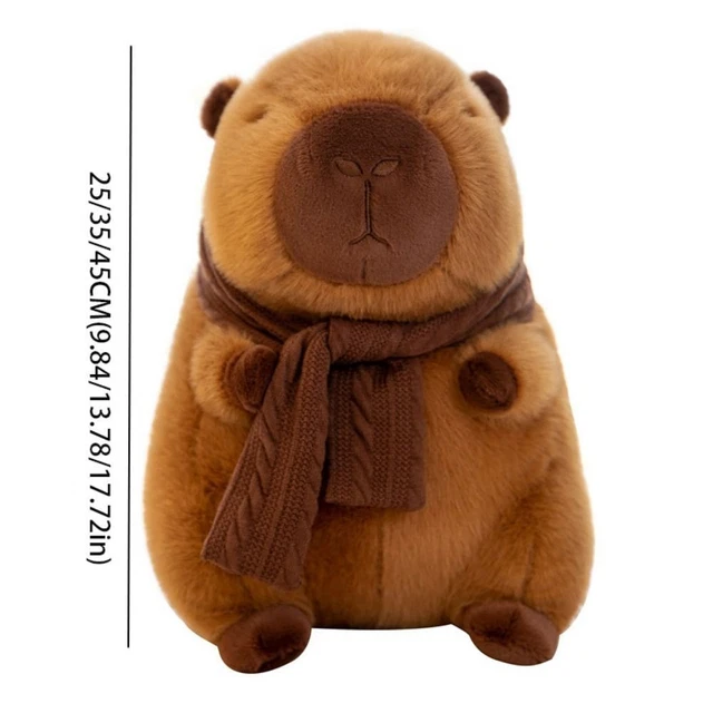 25CM CAPYBARA PLUSH Toy, Cute Capybara Teddy with Scarf, Realistic Soft ...