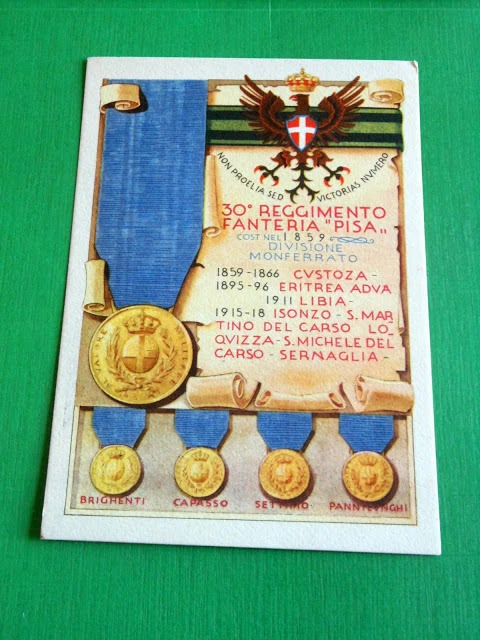 CARTOLINA MILITARIA 30° Reggimento Fanteria "Pisa" 1940 ca EUR 9,99 - PicClick IT