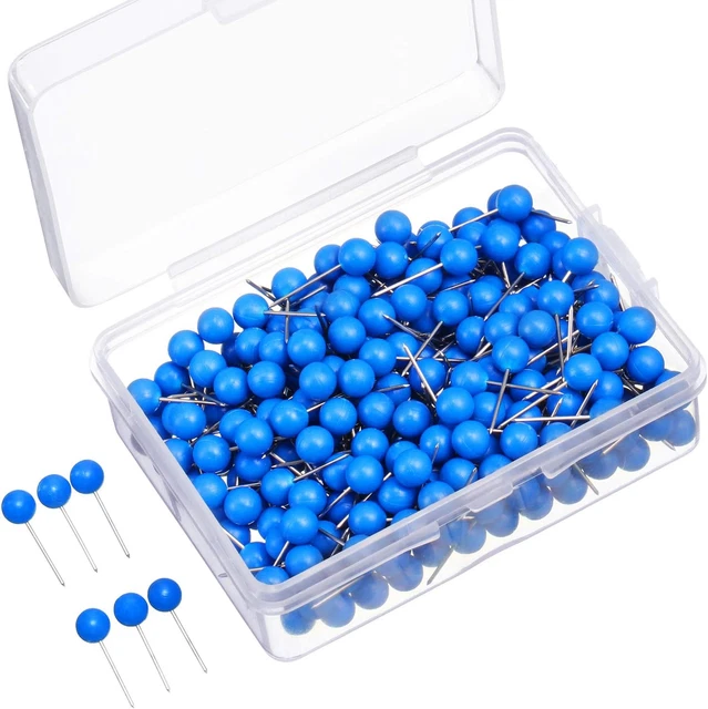 500 PACK MAP Push Pins Map Tacks Small Size (Blue, 1/8 Inch) $15.99 ...