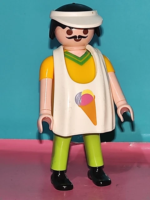 PLAYMOBIL FIGURA HELADERO Heladeria Helados Vendedor Verano Vacaciones ...