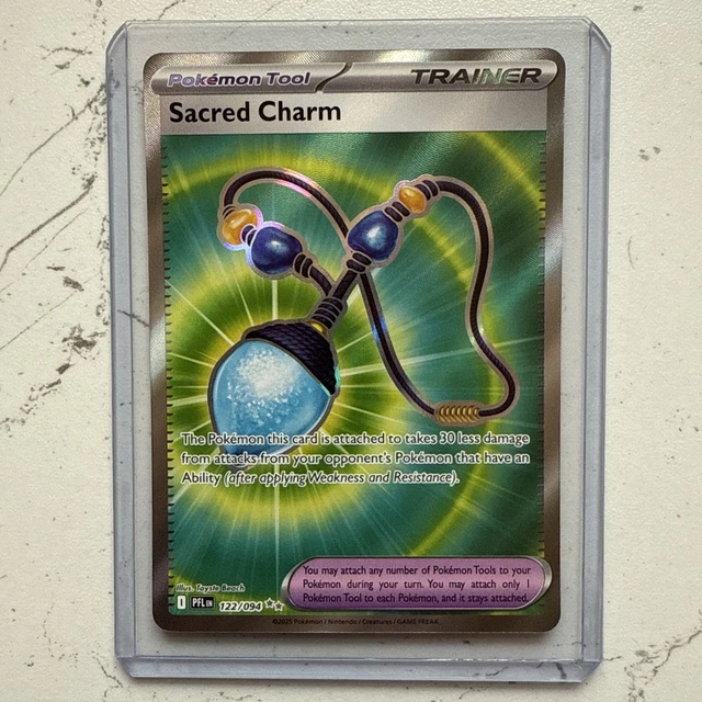 SACRED CHARM 122/094 Pokémon Mega Evolution Phantasmal Flames Ultra ...