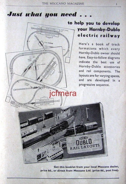 HORNBY DUBLO TRAINS 'O-Gauge Rail Track Layouts' Print AD - 1959 Toy ...
