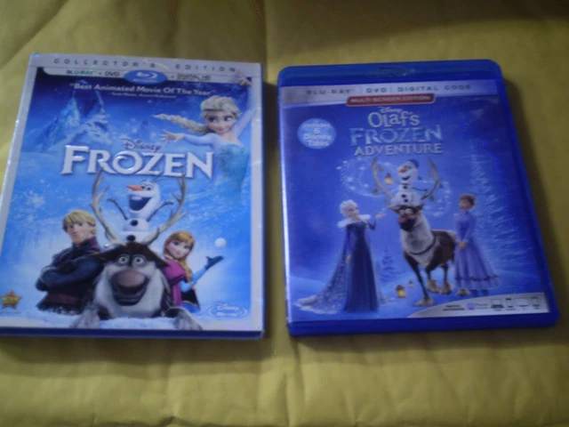 (2) DISNEY FROZEN Blu-Ray/DVD Lot: Frozen w/Slipcover + Olaf's Frozen ...