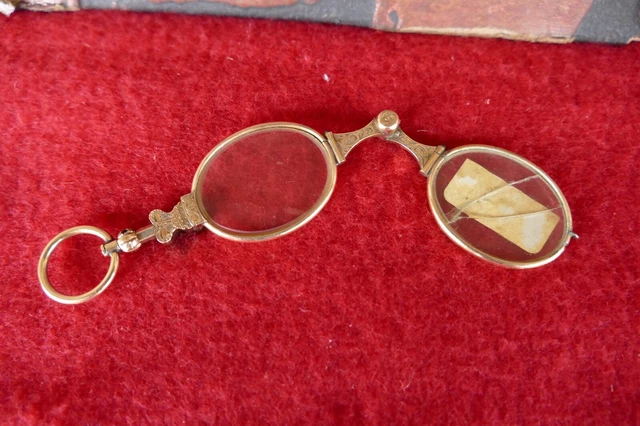 ANTIQUE EYEGLASSES SPECTACLES 18th century Lorgnette gold plated $60.00 ...