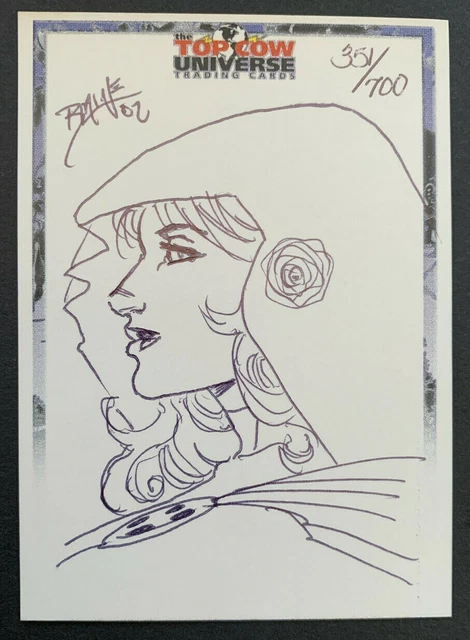 THE TOP COW Universe Hand Drawn Sketch Card Blaine 351/700 £25.00 ...