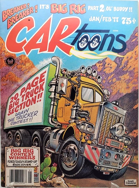 CARTOONS MAGAZINE JAN/FEB 1977 Car toons for the car enthusiasts BIG ...
