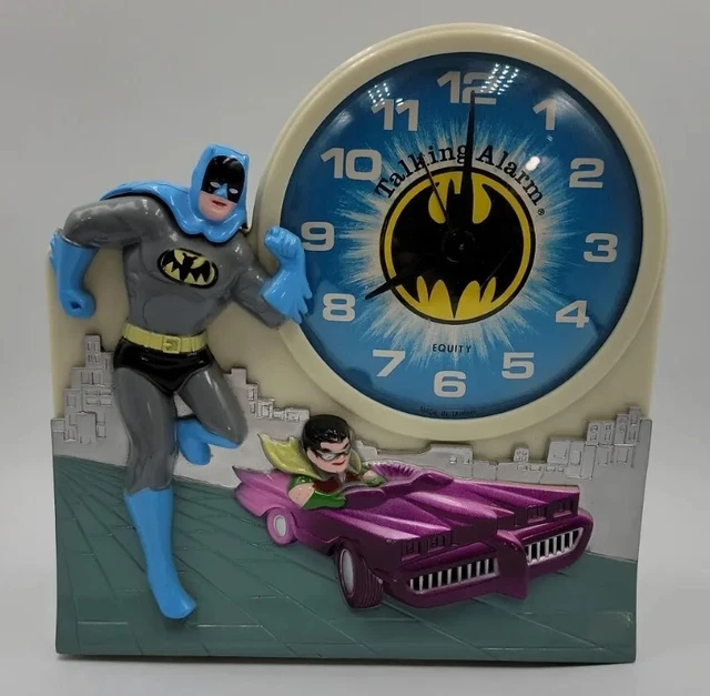 CLASSIC BATMAN & Robin Janex Talking Alarm Clock, For Parts or Repair ...
