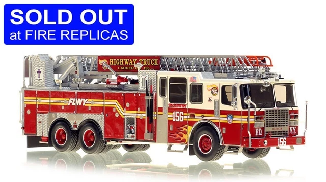 1/50 FIRE REPLICAS FDNY Ferrara 100' Ladder 156 Brooklyn Highway Truck ...