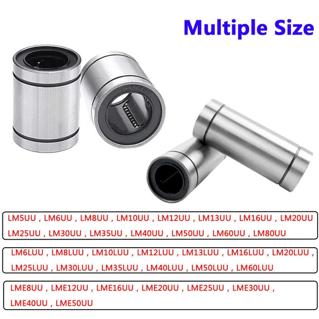 LM10UU TO LM60UU Open Linear Ball Bearings Bushings for 10mm - 60mm ...