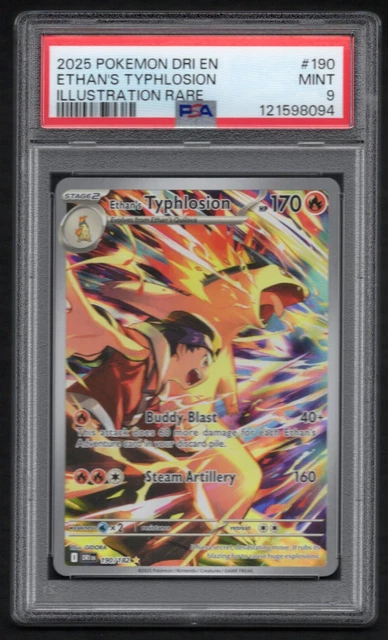 POKEMON S&V DESTINED Rivals #190 Illustration Rare Ethan's Typhlosion ...