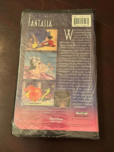 WALT DISNEY'S MASTERPIECE Fantasia Mickey Mouse Sealed With Watermarks ...