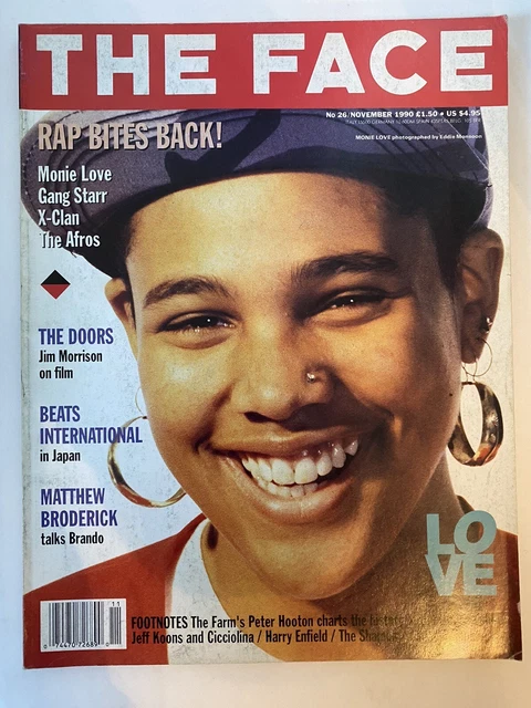 THE FACE MAGAZINE Nov 90 - Monie Love, Mathew Broderick, The Doors ...