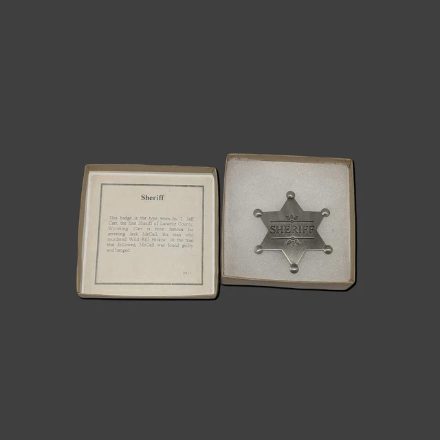 VINTAGE OLD WEST Sheriff Replica Badge Famous Badges Metal USA £26.97 ...