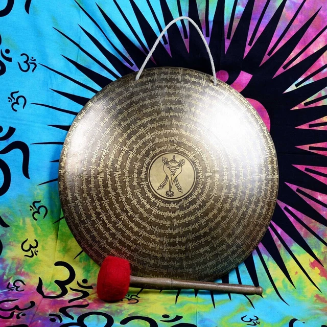 GONG TIBÉTAIN FAIT main 18 pouces - 7 métaux - gong - fait main - gong ...