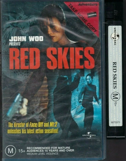 RARE VHS VIDEO Tape RED SKIES John Woo Big Box Ex-Rental Blockbuster ...