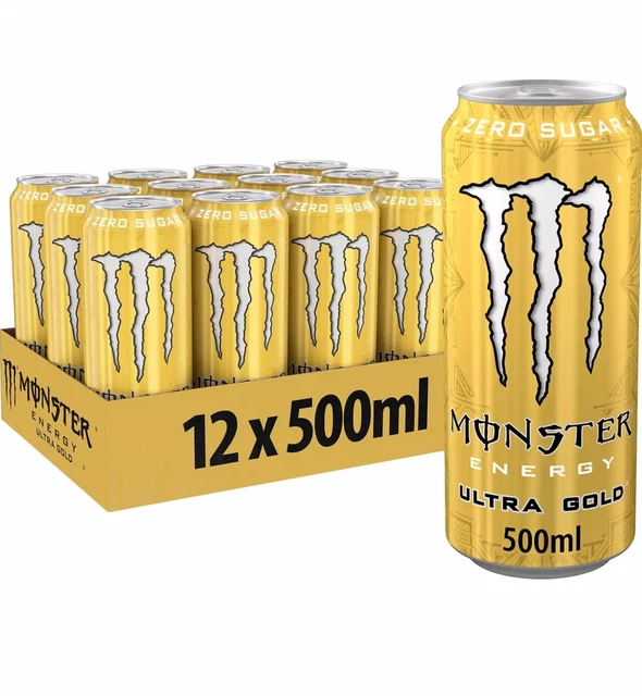 MONSTER ENERGY ULTRA Gold, Zero Sugar Energy Drink (500ml) EUR 25,67 ...